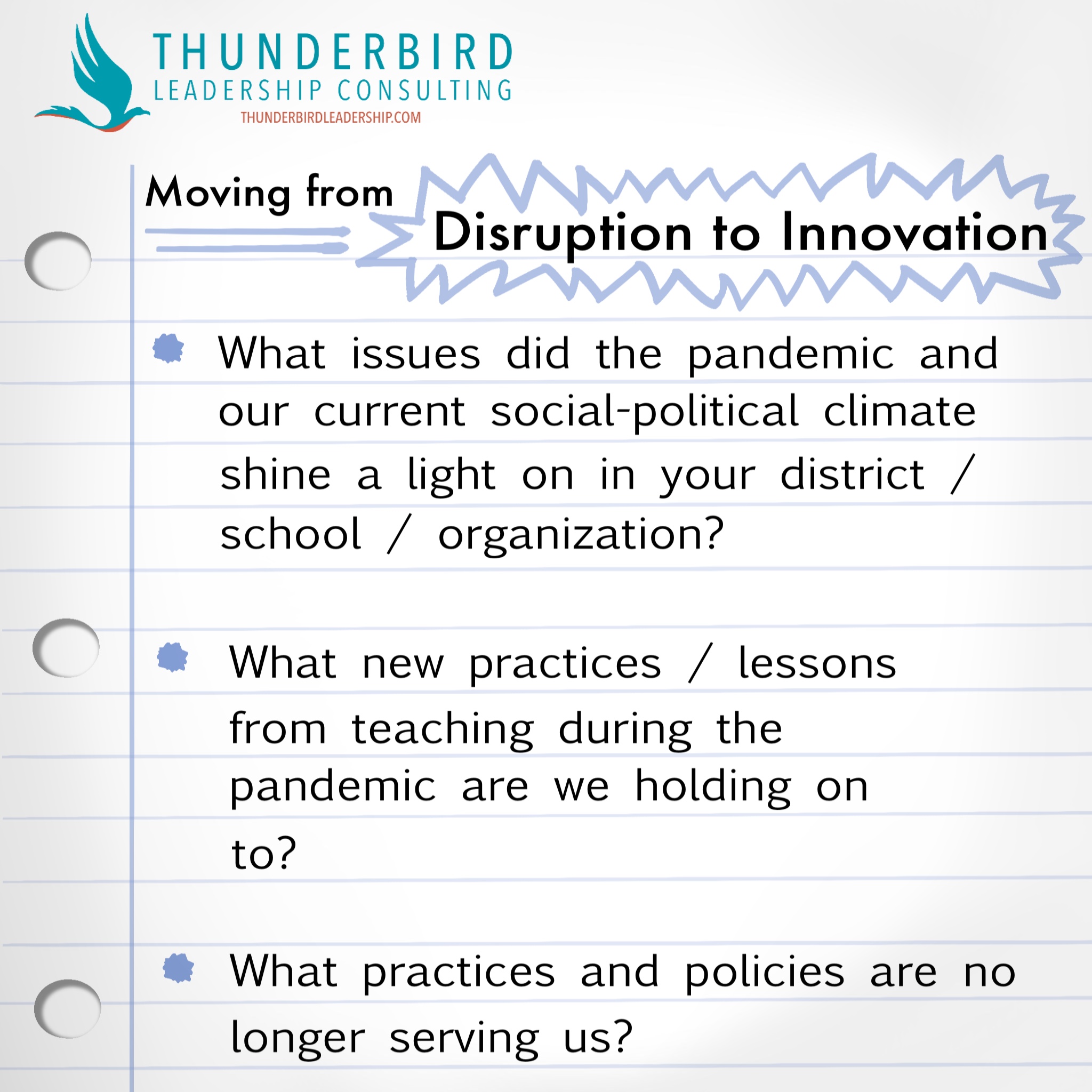 Moving Forward: Healing and Innovating Schools - Thunderbird Leadership ...